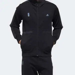 Adidas Zip-up Track Jacket With Stand Collar