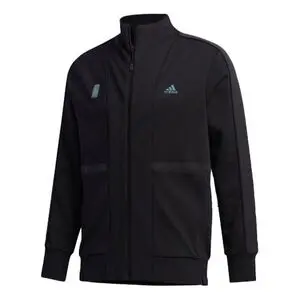 Adidas Zip-up Track Jacket With Stand Collar
