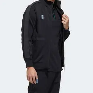 Adidas Zip-up Track Jacket With Stand Collar