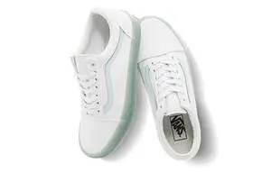 VANS Old Skool Side Stripe Casual Sneakers - White/blue