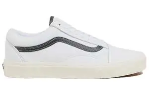 VANS Old Skool Leather Sneakers - White/black/beige