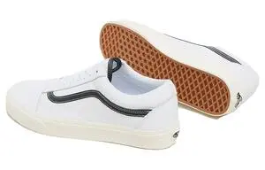 VANS Old Skool Leather Sneakers - White/black/beige