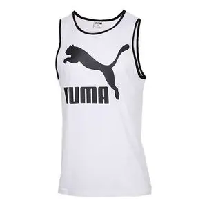 PUMA Classics Logo Tank Top - White/black