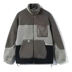 LI-NING Badfive Logo Polar Fleece Jacket - Grey/black