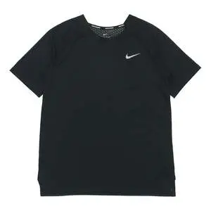 Nike Dri-fit Tailwind Short Sleeve Running T-shirt - Black