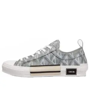 Dior B23 Low Grey Cd Diamond Sneakers - Grey/white