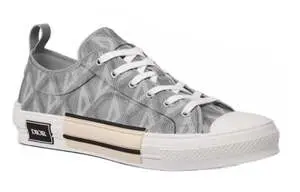 Dior B23 Low Grey Cd Diamond Sneakers - Grey/white
