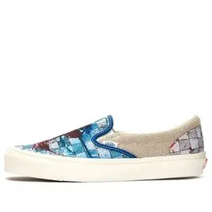 VANS Vans Ralph Steadman X OG Classic Slip-On LX 'Checkerboard Splatter' Casual Sneakers Blue