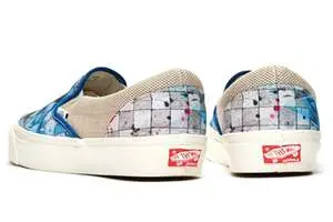 VANS Ralph Steadman X Og Classic Slip-on Lx 'checkerboard Splatter' Casual Sneakers - Blue