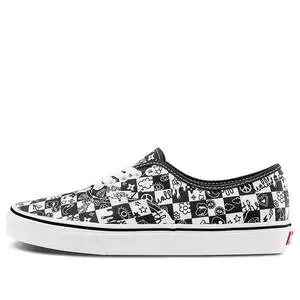 VANS Vans Authentic Casual Sneakers With Grid Printing Blackwhite