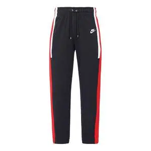 Nike Retro Splicing Knit Sports Pants/trousers/joggers Black - Multi-color