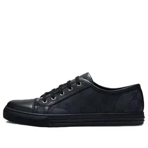Gucci Gg Canvas Low Top Sneakers - Black