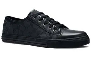 Gucci Gg Canvas Low Top Sneakers - Black