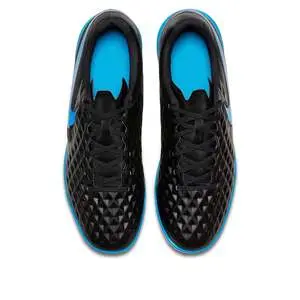 Nike Tiempo Legend 8 Club Turf Soccer Shoes - Black/blue