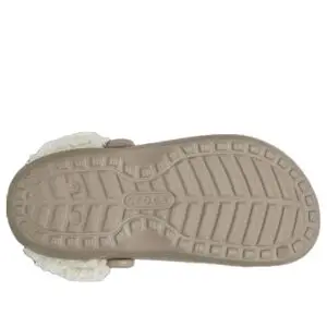 CROCS Classic Fleece Lined Clogs - Mushroom/tan