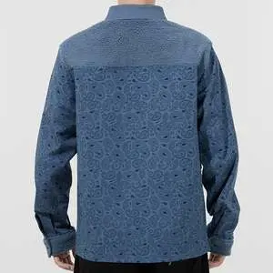 PUMA Paisley Woven Shirt Jacket With Multiple Pockets