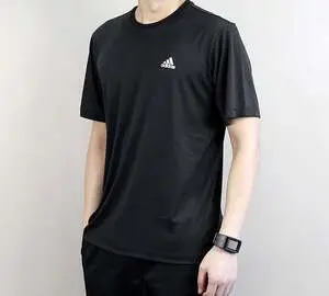 Adidas Approach Tee Tennis Round-collar Short-sleeved Male - Black