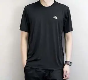 Adidas Approach Tee Tennis Round-collar Short-sleeved Male - Black