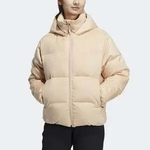 Adidas Faux Suede Puffy Down Jacket - Beige