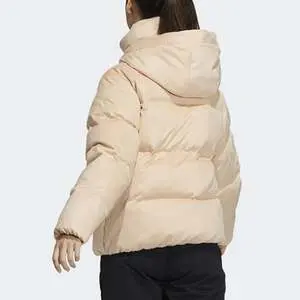 Adidas Faux Suede Puffy Down Jacket - Beige