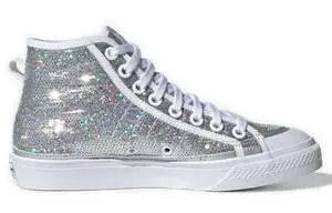 Adidas Nizza High Top Sneakers With Sequined Embellishment