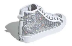 Adidas Nizza High Top Sneakers With Sequined Embellishment