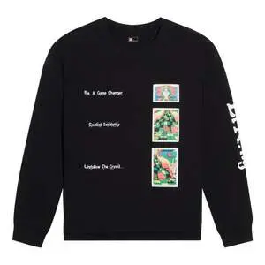 LI-NING X Rooovie Graphic Long Sleeve T-shirt 'black - Black/multi-color