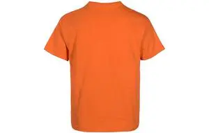 Nike Ss22 Solid Color Embroidered Small Label Round Neck Casual Loose Short Sleeve Orange T-shirt - Multi-color