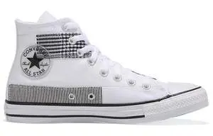CONVERSE Chuck Taylor All Star High Top Sneakers With Patchwork Detailing - White