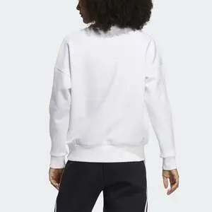 Adidas Crew Neck Sweatshirt With Graphic Print - White