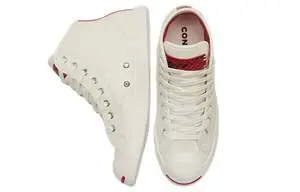 CONVERSE Jack Purcell High Top Sneakers - Creamwhite/red