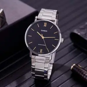Casio Stainless Steel Water Resistant Quartz Analog Watch