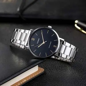 Casio Stainless Steel Water Resistant Quartz Analog Watch