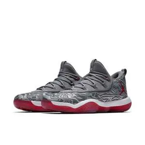 JORDAN Air Superfly 2017 Low Athletic Sneakers - Grey/red