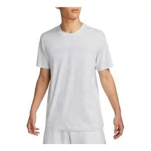 Nike Solid Color Logo Alphabet Pattern Printing Round Neck Casual Short Sleeve Light Grey T-shirt