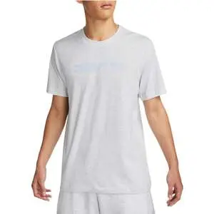 Nike Solid Color Logo Alphabet Pattern Printing Round Neck Casual Short Sleeve Light Grey T-shirt