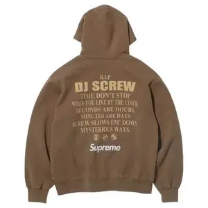 Supreme X Dj Screw Ss26 Zip Up Hooded Sweatshirt