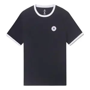 CONVERSE Ringer Short Sleeve Tee Asia Sizing - Black