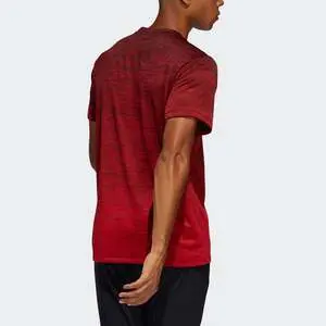 Adidas Gradient Tee Casual Sports Breathable Round Neck Short Sleeve Red - Wine Red