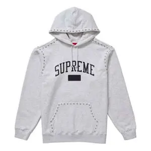 Supreme Studded Hooded Sweatshirt - Ash Grey