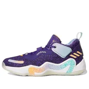 Adidas D.o.n. Issue 3 Gca 'playground Hoops' Mid Top Sneakers - Purple