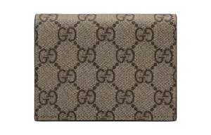 Gucci Gg Marmont Card Case Wallet - Silver