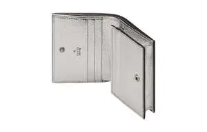 Gucci Gg Marmont Card Case Wallet - Silver