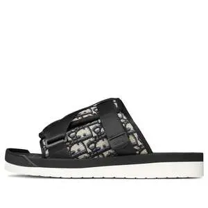 Dior Alpha Oblique Slippers - Cream/black