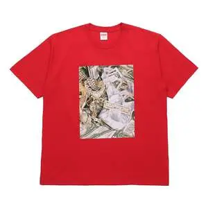Supreme Ss20 Week 1 Bling Tee Money Printing Short Sleeve - Red