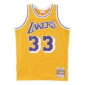 Mitchell & Ness Los Angeles Lakers 1984-85 Swingman Jersey 'kareem Abdul-jabbar 33 - Yellow