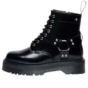 Dr. Martens 1460 Quad Harness Platform Boots - Black