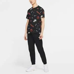 Nike All-over Print Short Sleeve Tee - Black
