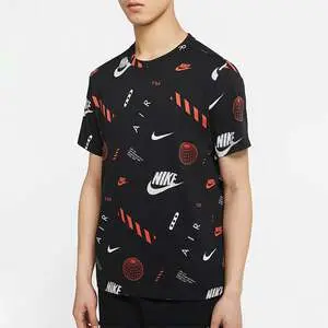 Nike All-over Print Short Sleeve Tee - Black