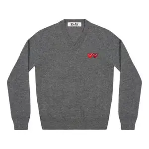 Play Comme Des Garcon V-neck Pullover With Double Emblem